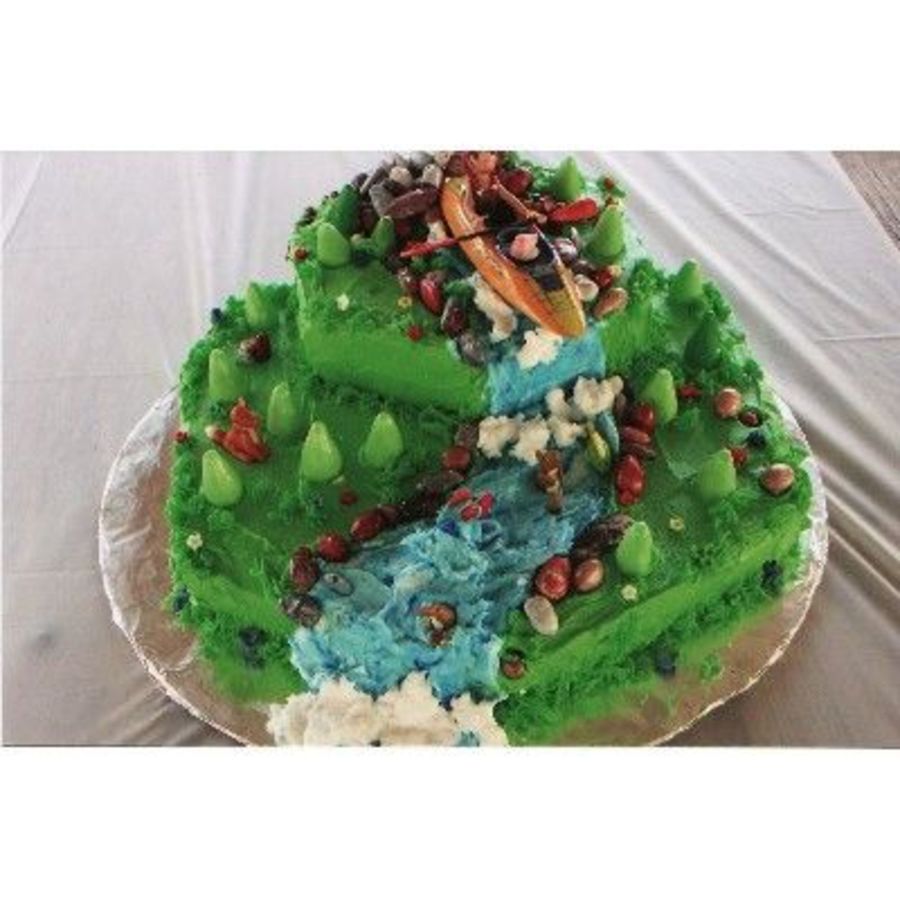 Kayak Themed Birthday Cake - CakeCentral.com