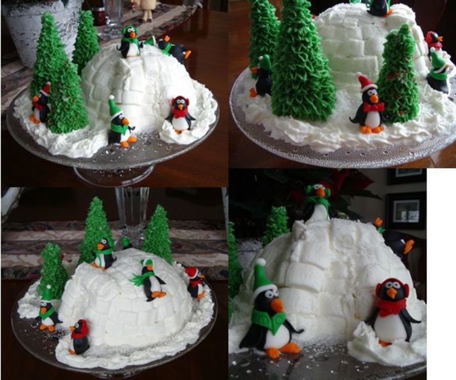 Penguins And Igloo - CakeCentral.com