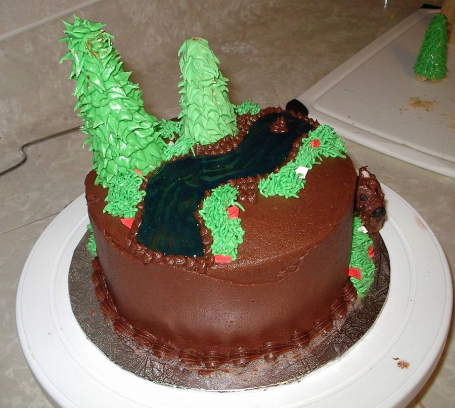 Outdoors Birthday Cake - CakeCentral.com