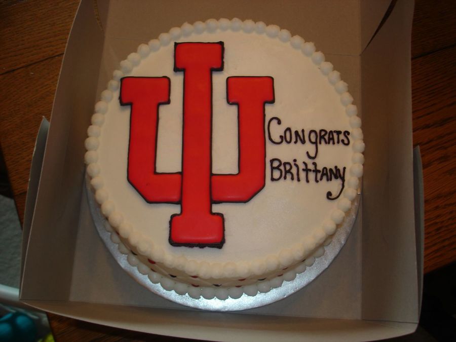 Iu Graduation Cake - CakeCentral.com
