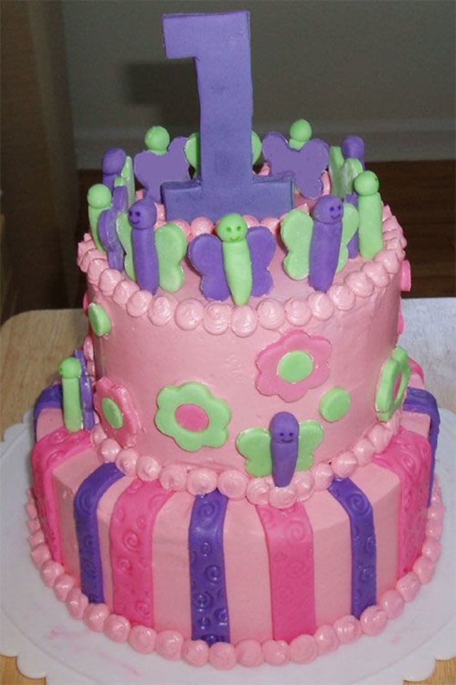 Meadow's First Birthday Cake - CakeCentral.com