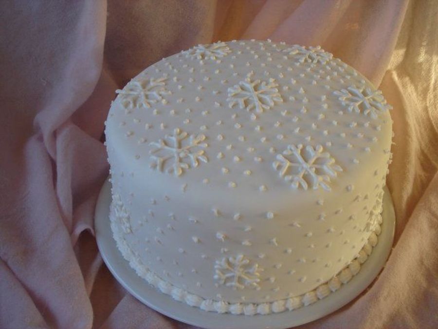 Winter-Snow-Cake - CakeCentral.com
