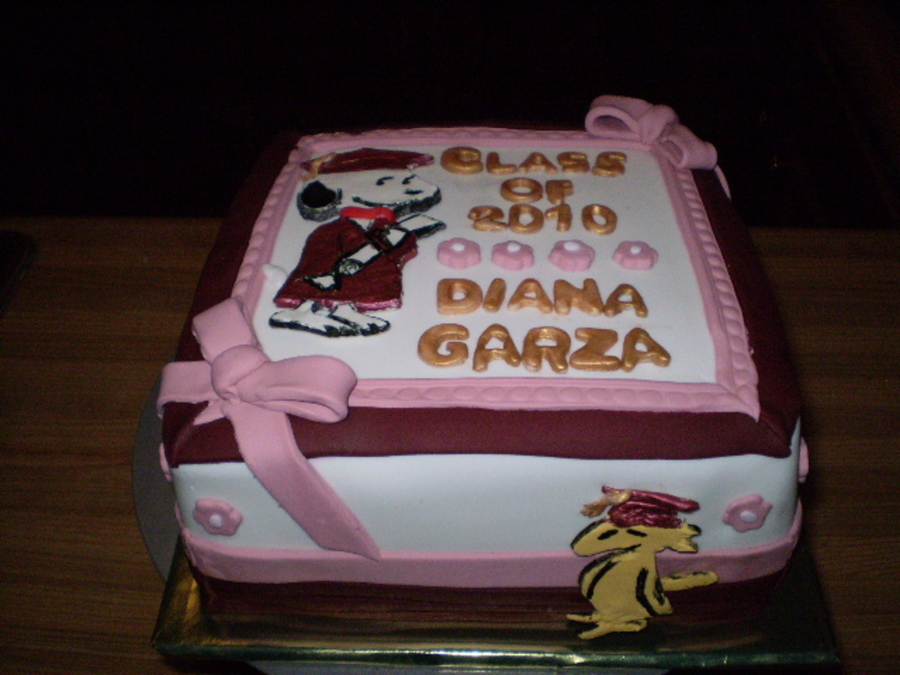 Snoopy Graduation Cake - CakeCentral.com