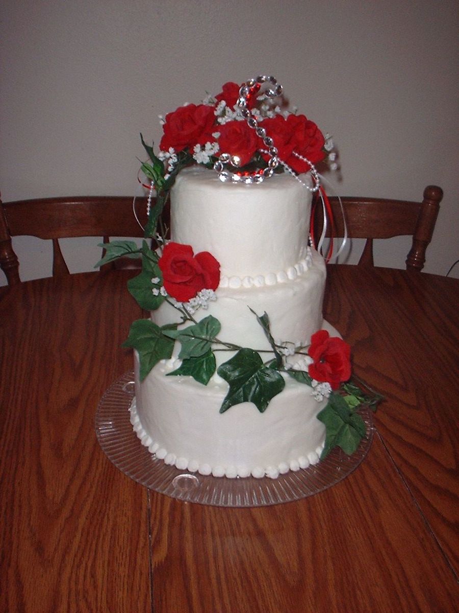 Practice Wedding Cake - CakeCentral.com