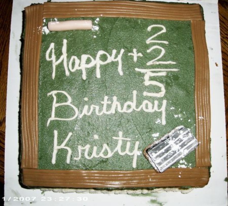 Chalk Board Cake - CakeCentral.com
