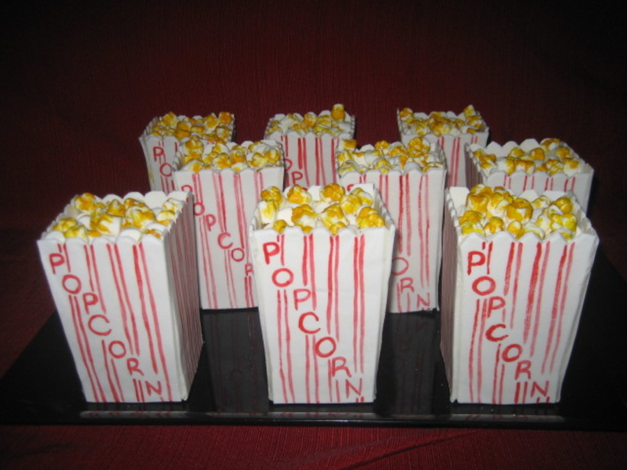 Individual Popcorn Box Cakes - CakeCentral.com