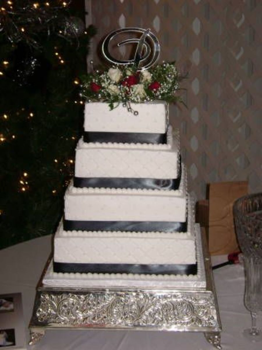 Square Wedding Cake - CakeCentral.com