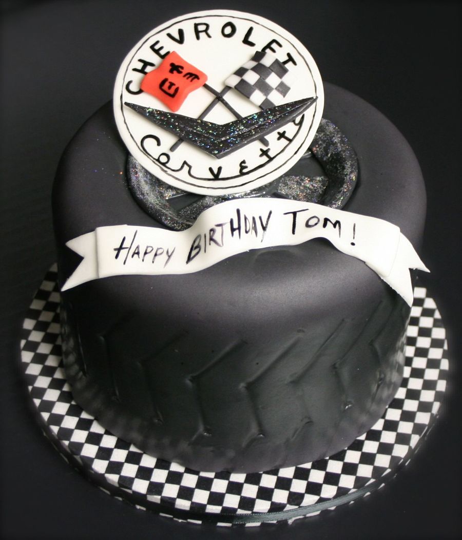 Corvette Medallion Cake - CakeCentral.com