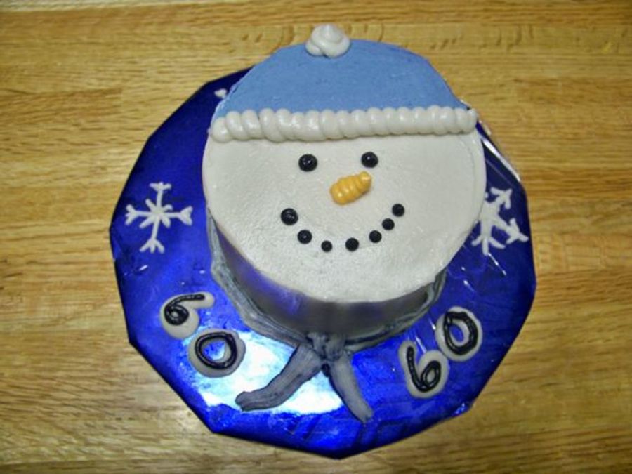 Snowman Birthday Cake - CakeCentral.com