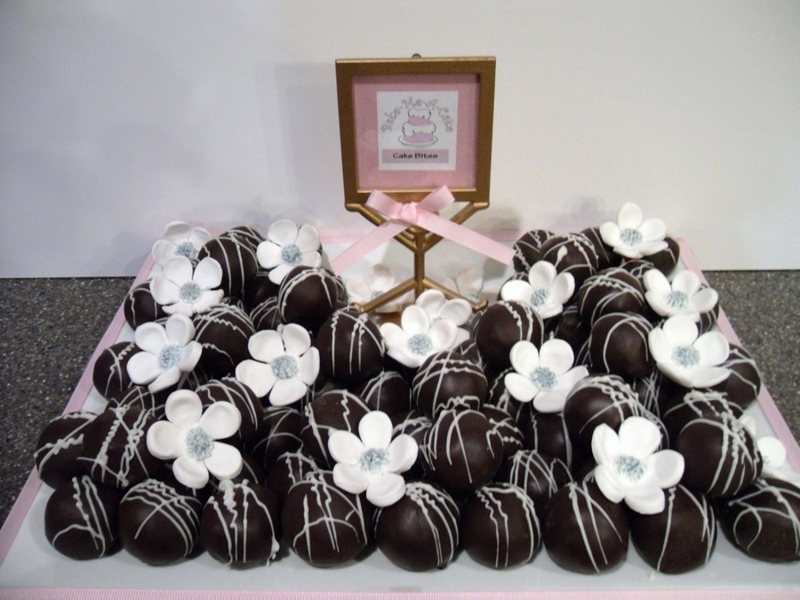Cake Bites With Floral Display - CakeCentral.com