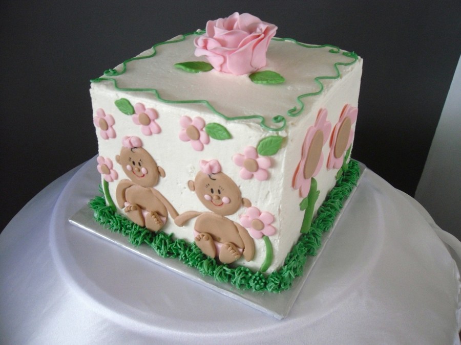 Identical Twin Girls Baby Shower - CakeCentral.com