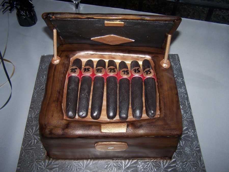 Humidor Cake For 75Th Birthday - CakeCentral.com