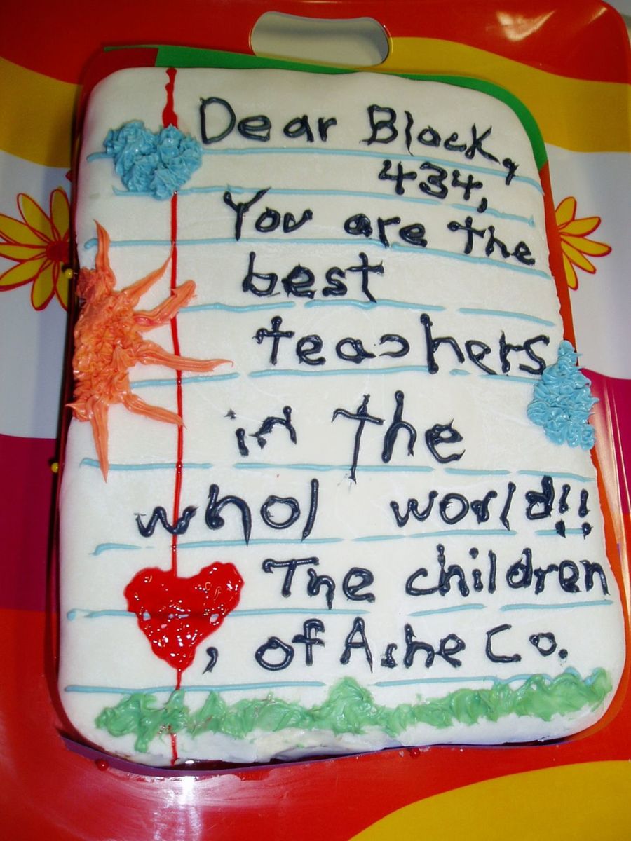 Notebook Letter - CakeCentral.com