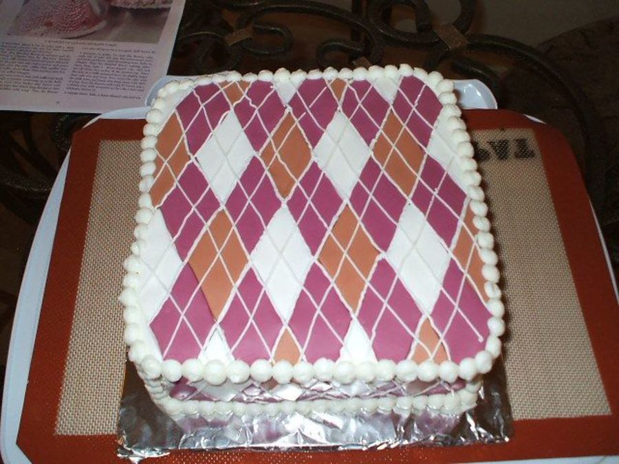 Argyle Birthday Cake - CakeCentral.com
