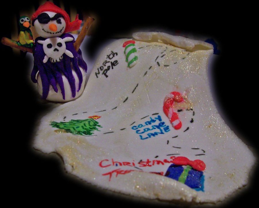 Christmas Treasure Map - CakeCentral.com