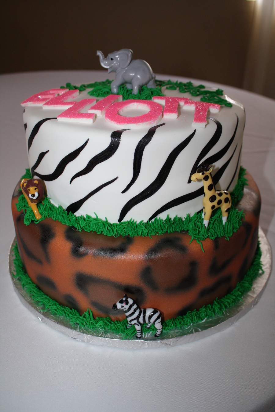 Zebra And Leopard - CakeCentral.com