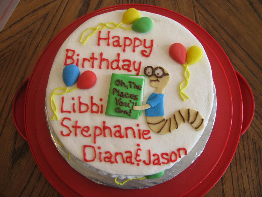 Bookworm Cake - CakeCentral.com