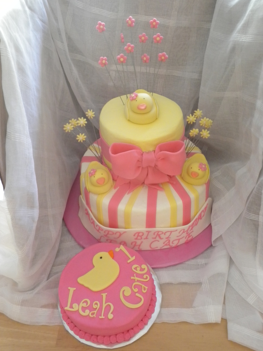 2 Tier Duck Themed Cake - CakeCentral.com