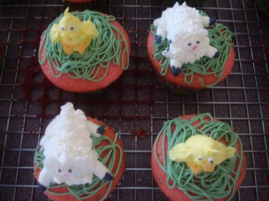 Another View Of Lamb/chick Cupcakes... - CakeCentral.com