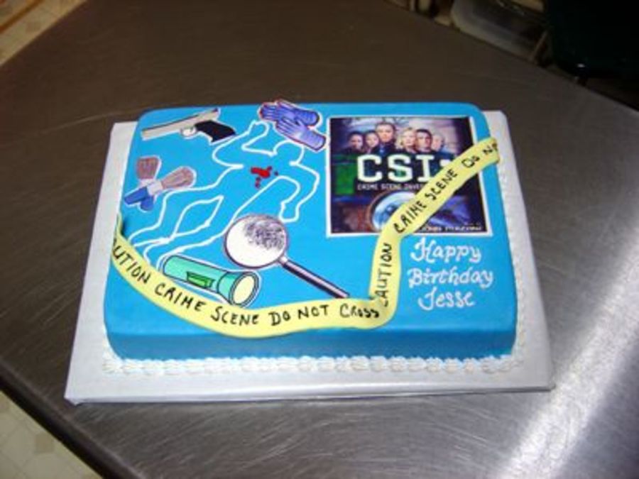 Mans Birthday Csi - CakeCentral.com