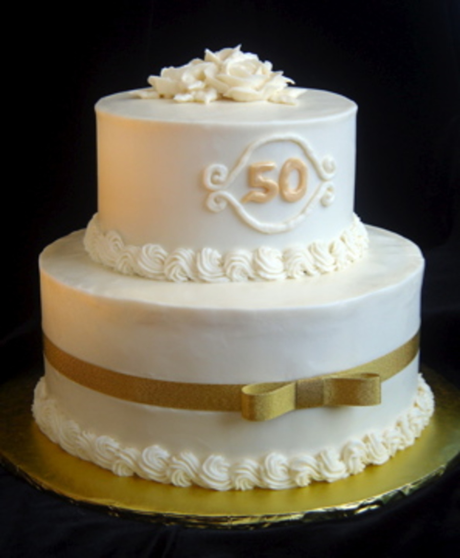 Golden 50Th Anniversary - CakeCentral.com