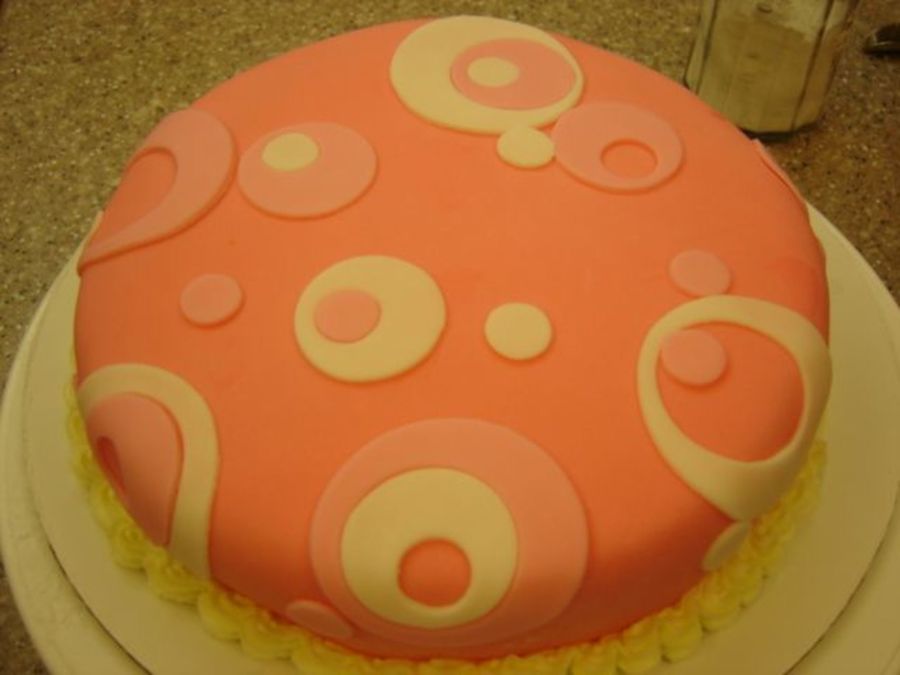 Pink Circles Birthday Cake - CakeCentral.com