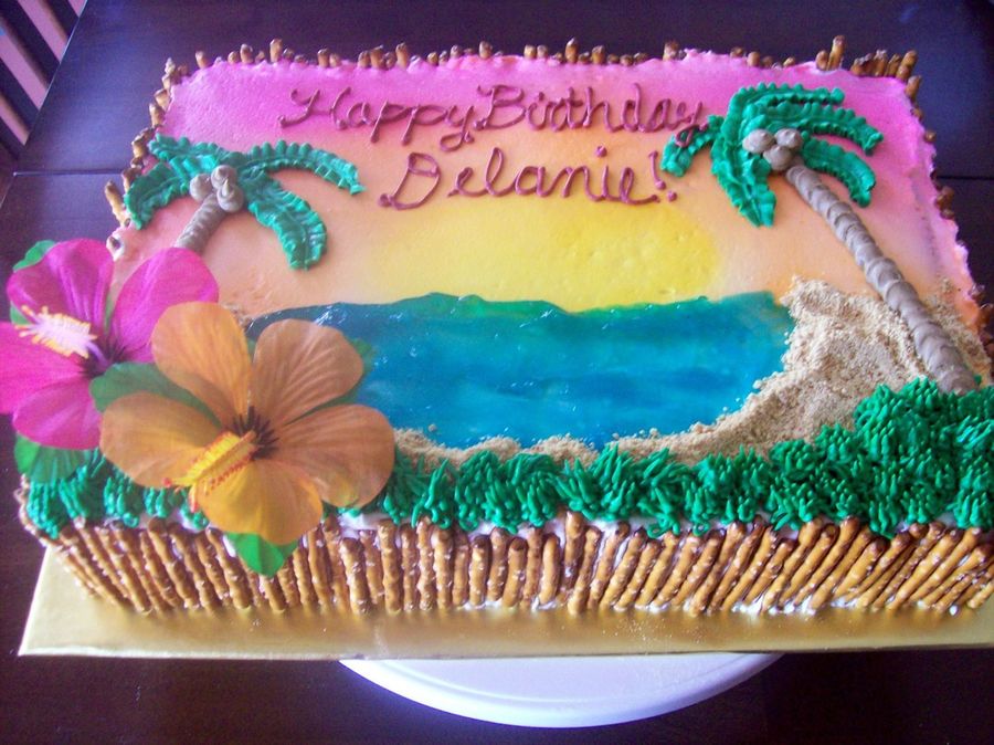 Luau Cake - CakeCentral.com
