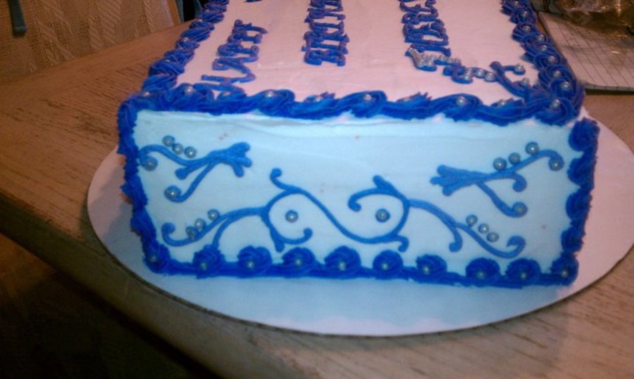 Purple Scroll Work - CakeCentral.com