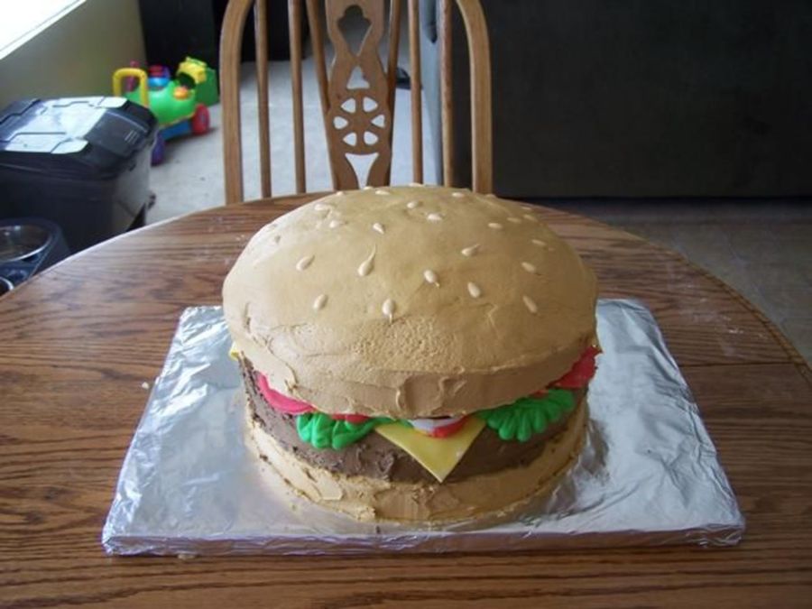 Cheeseburger Cake - CakeCentral.com
