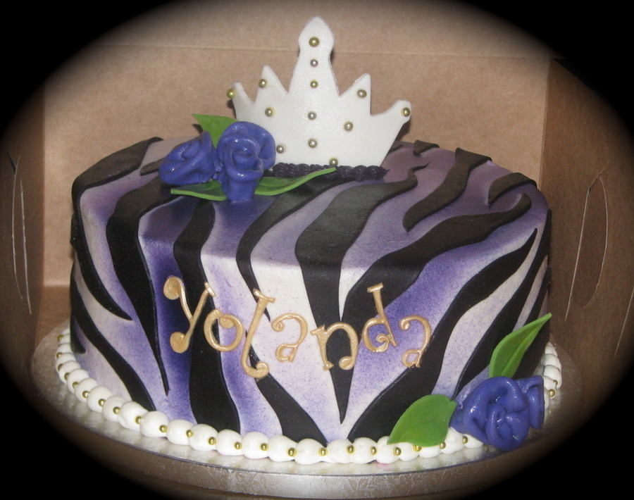 Purple Zebra Diva - CakeCentral.com