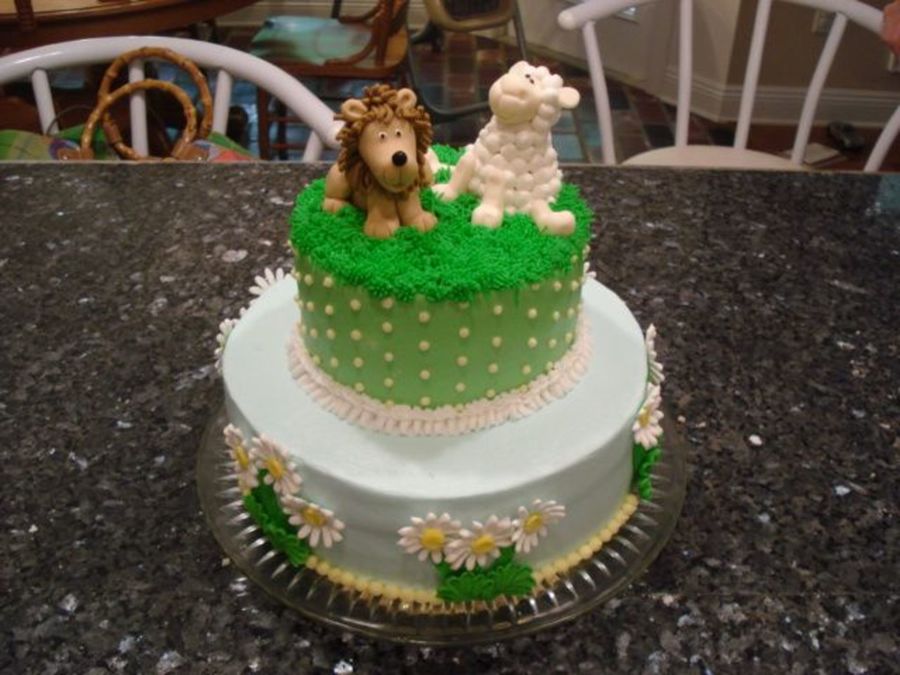 Lion & Lamb Easter Cake - CakeCentral.com
