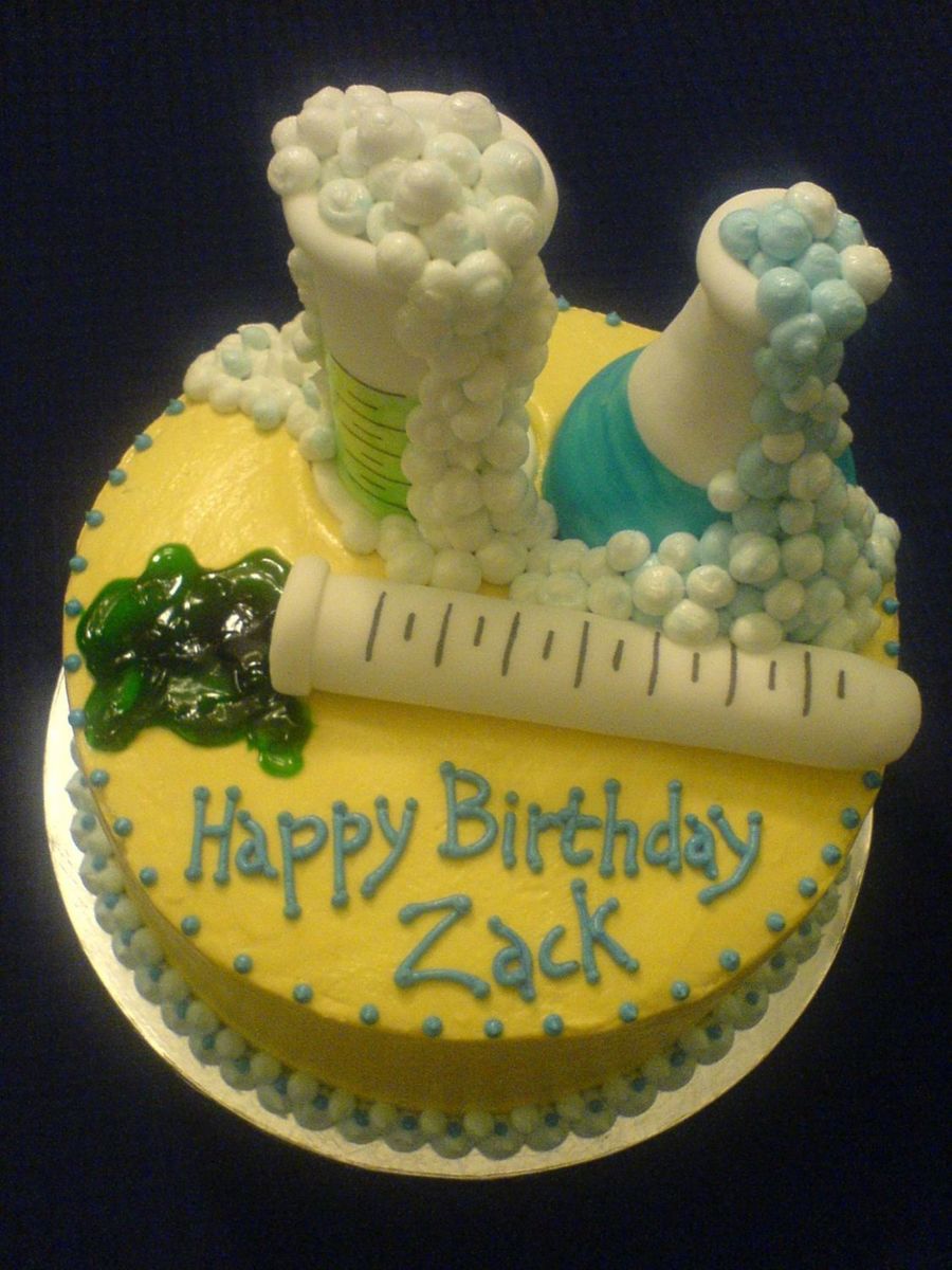 Science Theme Birthday Cake - CakeCentral.com