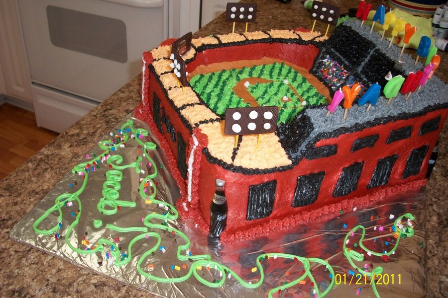 Baseball Stadium Cake - CakeCentral.com