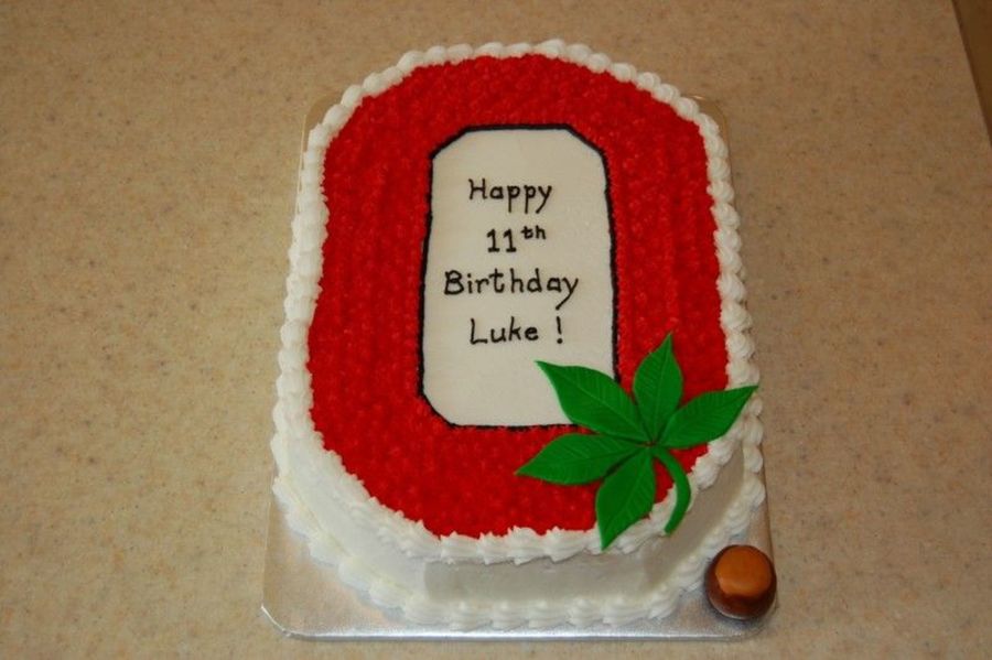 Ohio State Block O Birthday - CakeCentral.com