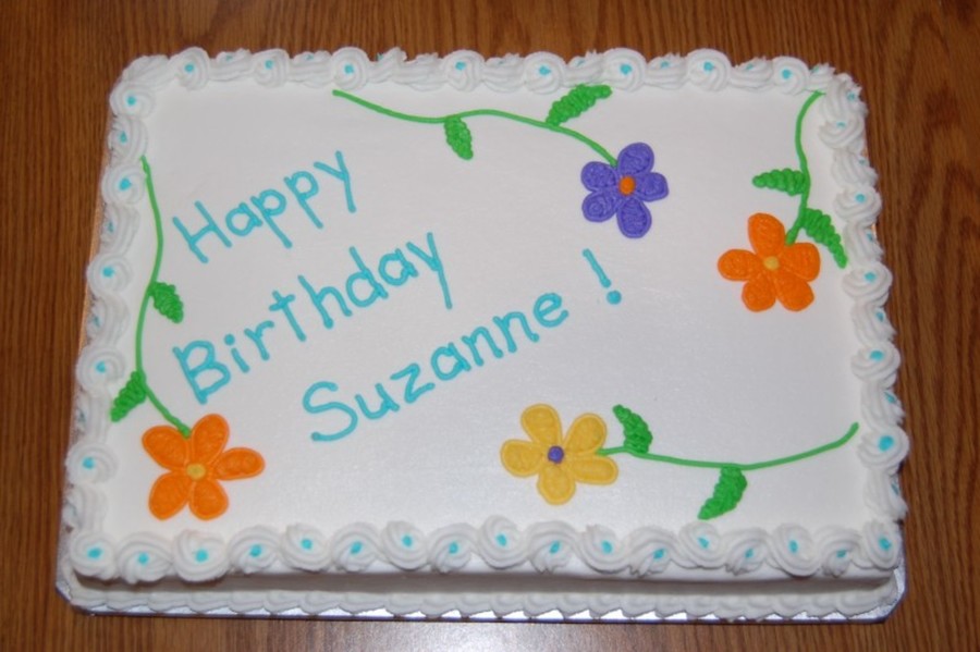 Flower Birthday Cake - CakeCentral.com