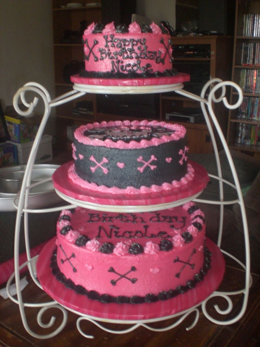 Pink Skull Cake - CakeCentral.com