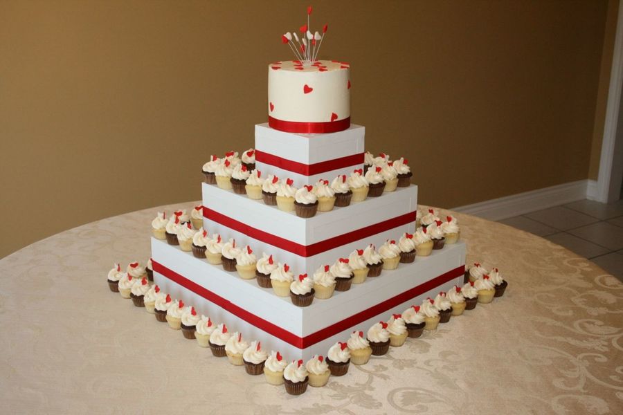 Heart Cupcake Tower - CakeCentral.com