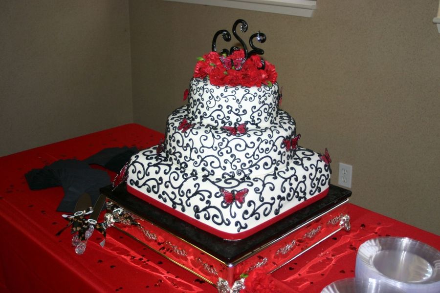 Scroll Wedding Cake - CakeCentral.com