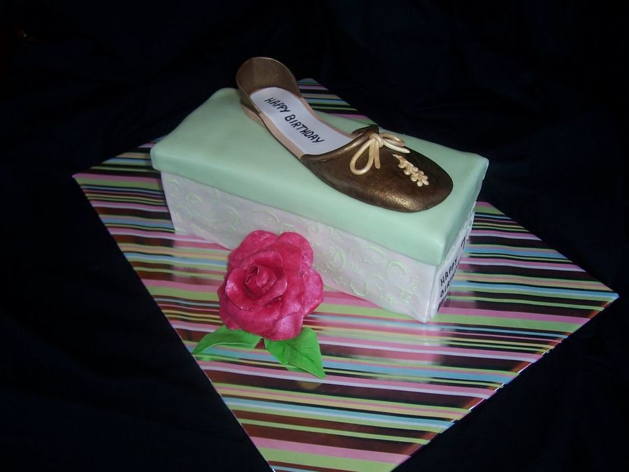 Shoebox And Shoe Cake - CakeCentral.com