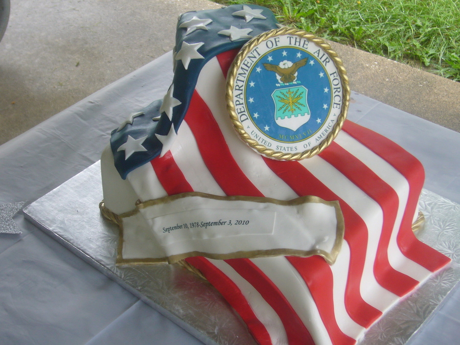 Air Force Flag Cake - CakeCentral.com