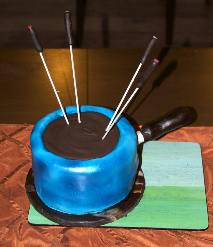 Fondue Pot Cake - CakeCentral.com