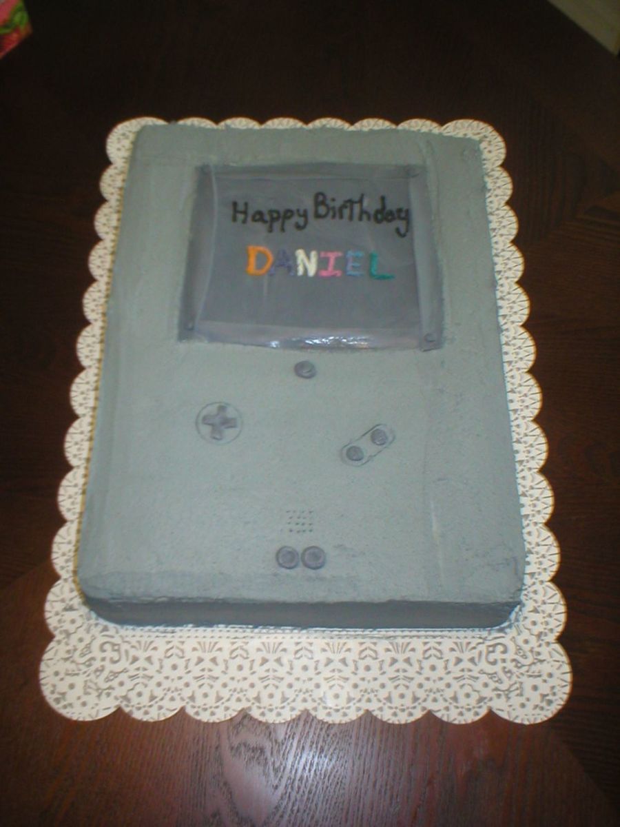 Game Boy Cake With Diabetic Sugar Free Icing And Fondant Accents - CakeCentral.com