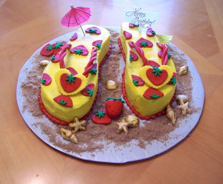 Strawberry Flip Flops - CakeCentral.com