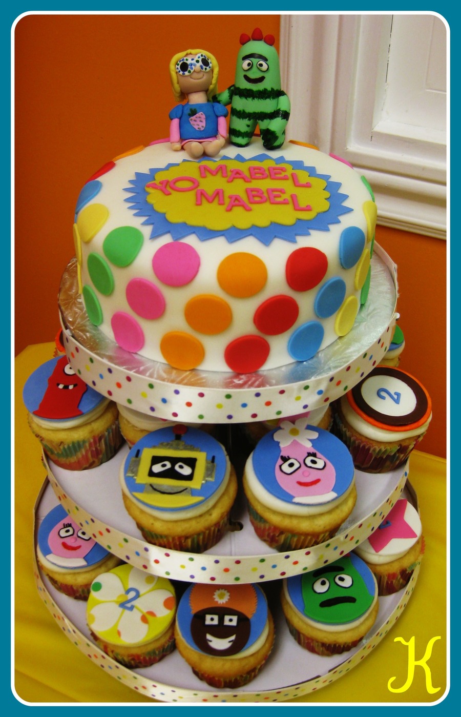 Yo Gabba Gabba Cupcake Tower - CakeCentral.com