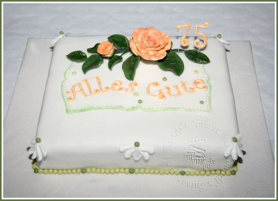 75Th Birthday Cake - CakeCentral.com