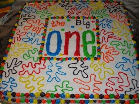 Primary Colors 1St Birthday Cake - CakeCentral.com