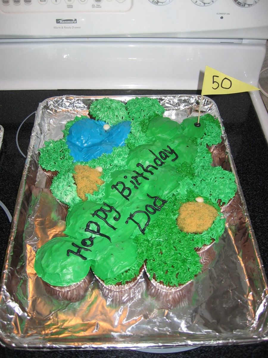 Golf Course Cupcake Cake - CakeCentral.com