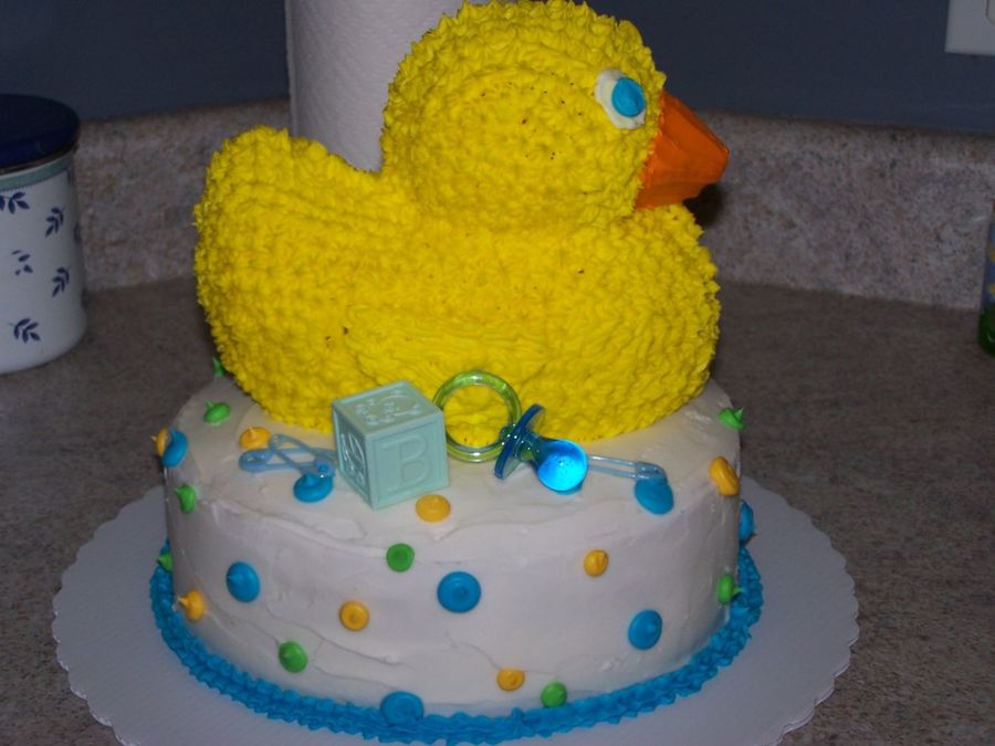Yellow Ducky Cake - CakeCentral.com