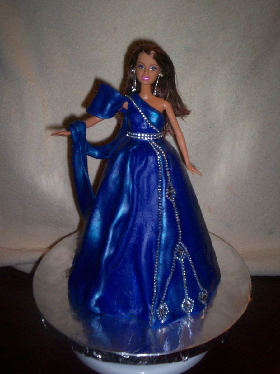 Sapphire Splendor Barbie - CakeCentral.com
