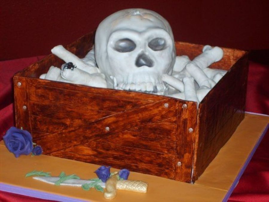 Spooky Ole' Box O' Bones - CakeCentral.com
